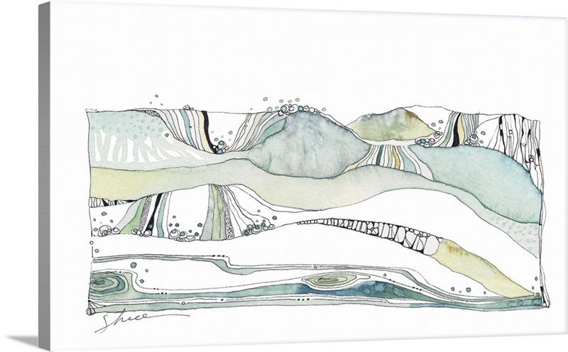 Ocean and Tide Lines | Great Big Canvas