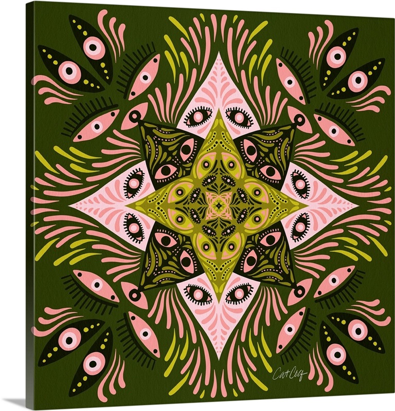 Optical Mandala - Sage Pink | Great Big Canvas
