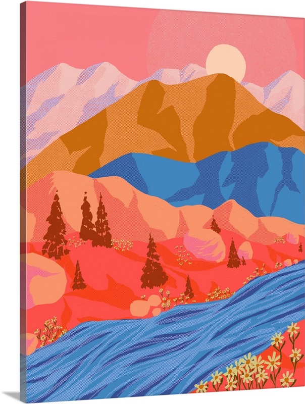 Pink Peaks | Great Big Canvas