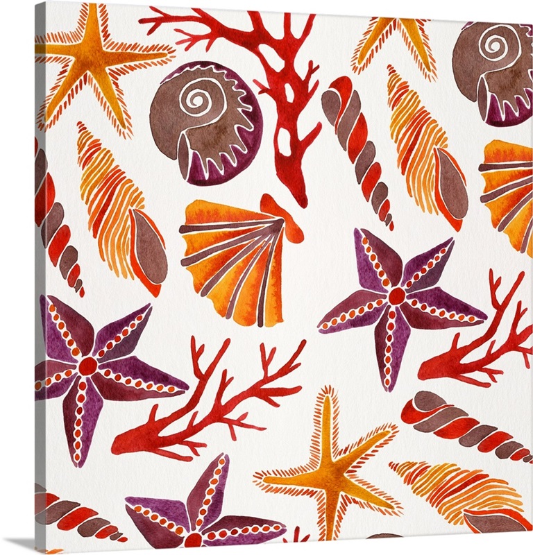 Seashells Wall Art, Canvas Prints, Framed Prints, Wall Peels | Great ...