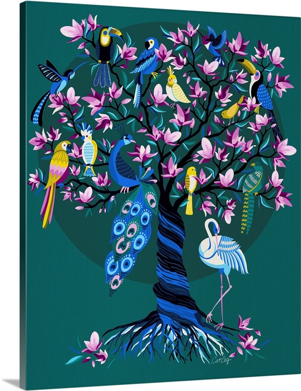 Tropical Bird Tree Of Life | Great Big Canvas