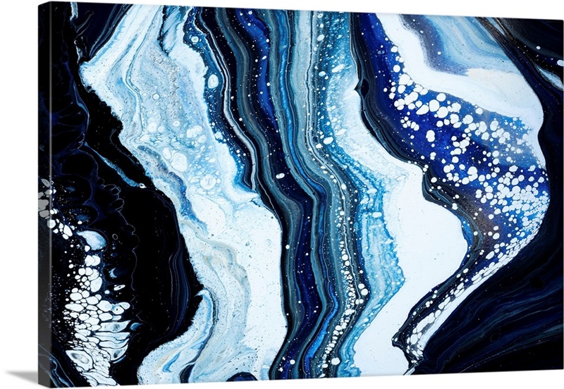 White And Blue Abstract 40 | Great Big Canvas