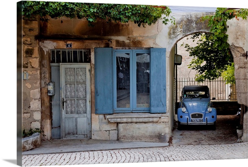Blue Door, Blue Window And Blue Citroen 2CV, Saint Remy De Provence ...
