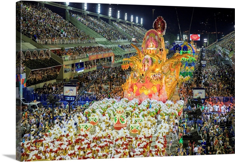 Brazil, Rio De Janeiro, Carnival 2018, Samba School Parading In The ...
