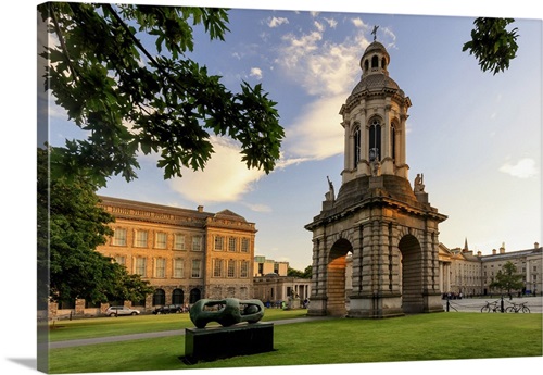 Dublin, Ireland, Trinity College at sunset | Great Big Canvas