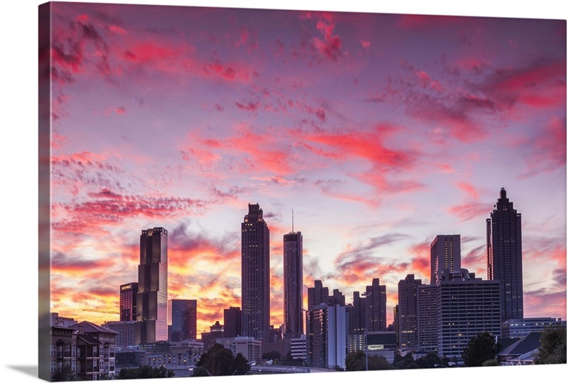 Georgia, Atlanta, city skyline from Interstate 20 | Great Big Canvas