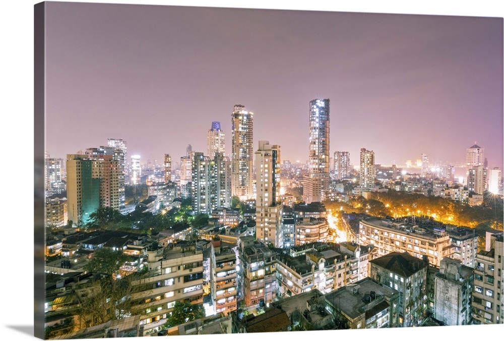 India, Maharashtra, Mumbai, view of the city of Mumbai city centre at ...