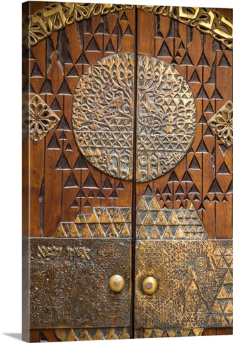 Israel, Jerusalem, Jewish Quarter, Synagogue door | Great Big Canvas