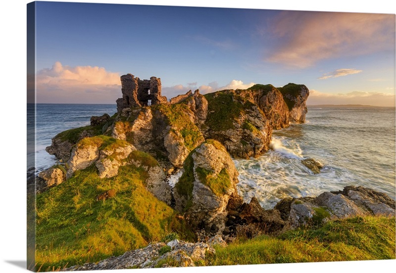 Kinbane Castle At Sunrise, Kinbane Head, Ballycastle, Northern Ireland ...
