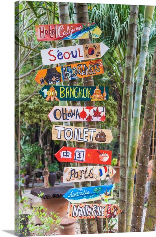 Laos, Luang Prabang, Utopia Bar, Signage Wall Art, Canvas Prints ...