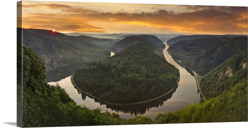Loop Of River Saar, Saarschleife, Orscholz, Saarland, Germany | Great ...
