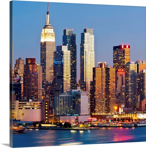 Manhattan, view of Midtown Manhattan across the Hudson River, New York ...