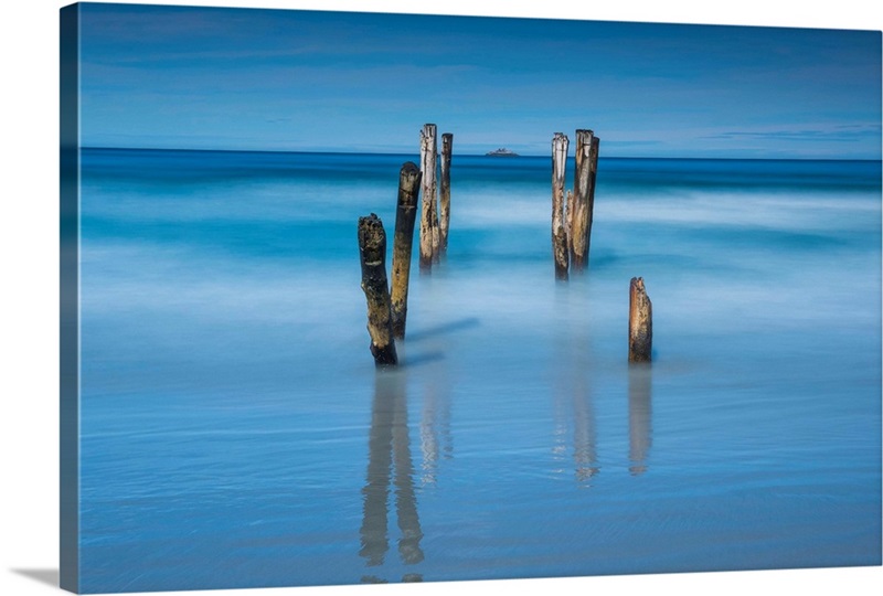 Old Pier Posts, Dunedin, New Zealand | Great Big Canvas