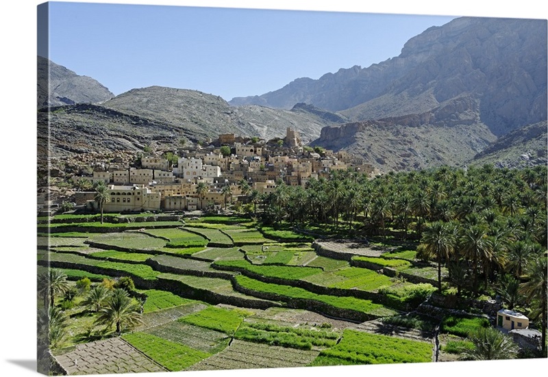 Oman, The ancient and remote village of Balad Sayt lies deep in the ...