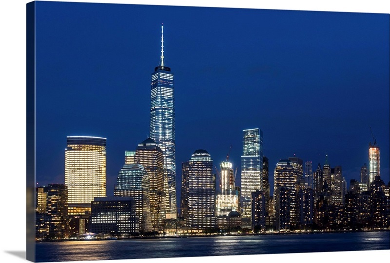 One World Trade Center and Lower Manhattan financial center, New York ...