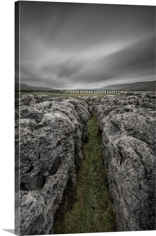 Ribblehead Viaduct And Limestone Pavement, Ribble Valley, North ...