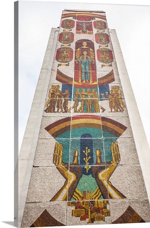 Soviet Wall Murals On Apartment Building In Minsk, Belarus Wall Art ...