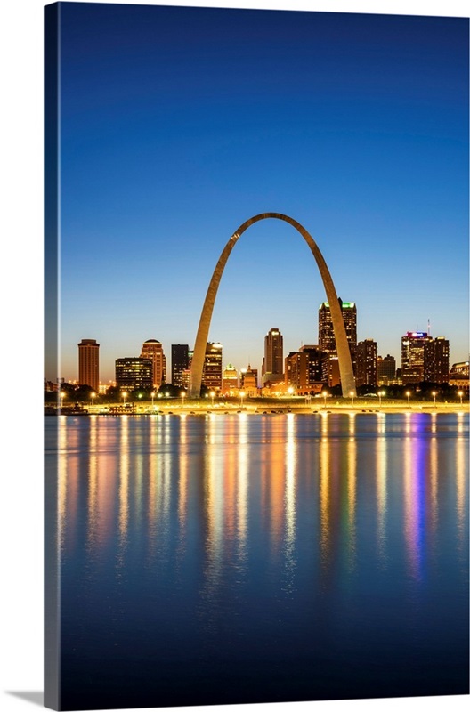 St. Louis Skyline At Night, Missouri, USA | Great Big Canvas