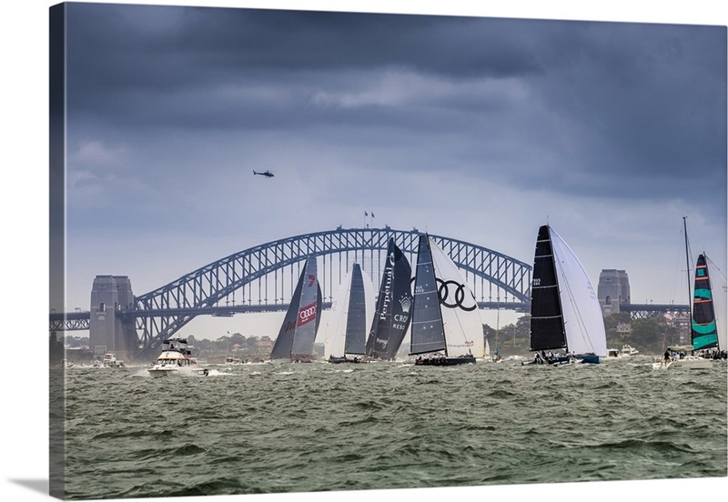 Super Maxi Yachts Competing In The SOLAS Big Boat Challenge, Sydney ...