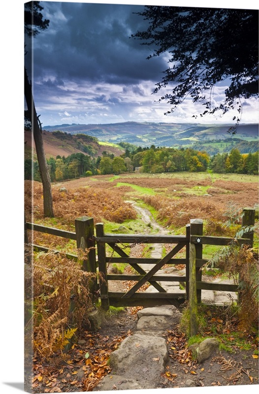 UK, England, Derbyshire, Peak District National Park, from Stanage Edge ...