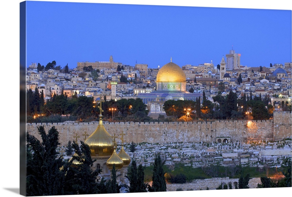 View Of Jerusalem From The Mount Of Olives, Jerusalem, Israel, Middle ...