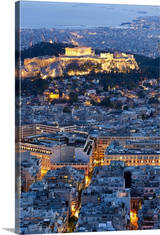 View of the Acropolis and the Parthenon Athens, Greece | Great Big Canvas