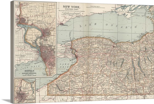 New York, Western Part - Vintage Map | Great Big Canvas