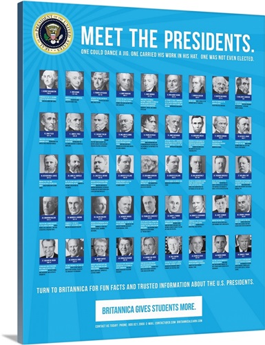 The Presidents Educational Poster, 2017 | Great Big Canvas