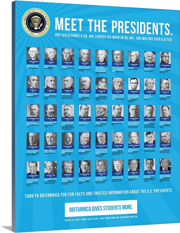 The Presidents Educational Poster, 2017 | Great Big Canvas