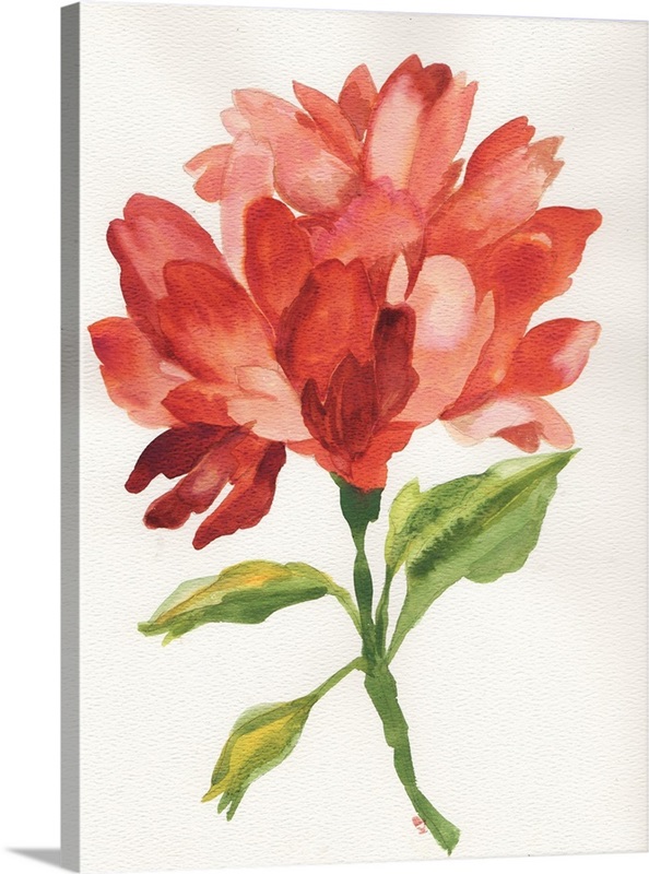 Rust Rose Peony Wall Art, Canvas Prints, Framed Prints, Wall Peels ...