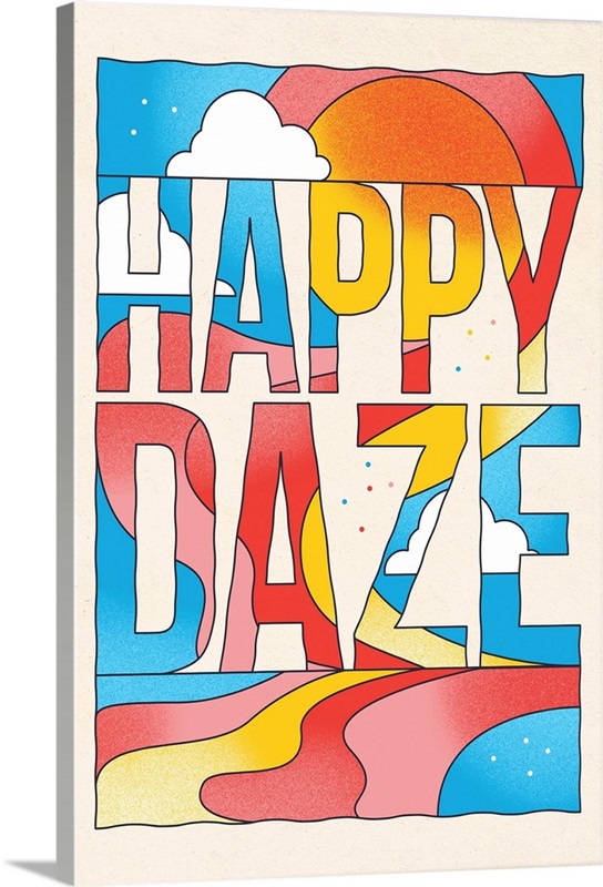70s Sunshine Happy Daze | Great Big Canvas
