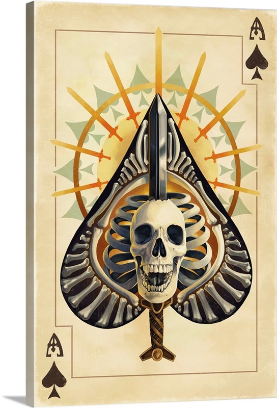 Ace of Spades - Playing Card: Retro Art Poster | Great Big Canvas