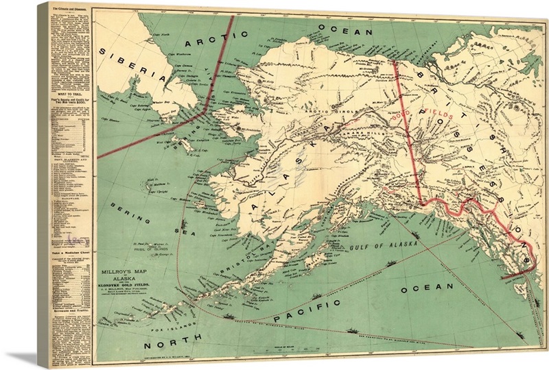Alaska, State Map | Great Big Canvas