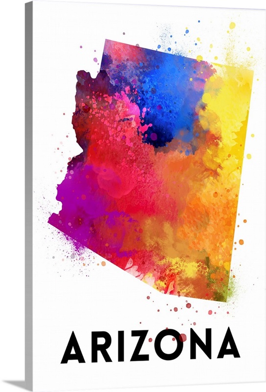 Arizona - State Abstract Watercolor | Great Big Canvas