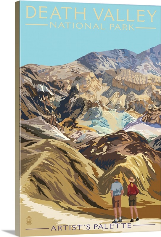 Artist's Palette - Death Valley National Park: Retro Travel Poster ...
