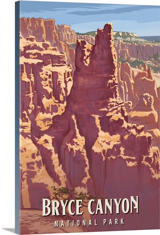 Bryce Canyon National Park, Canyon View: Retro Travel Poster | Great ...