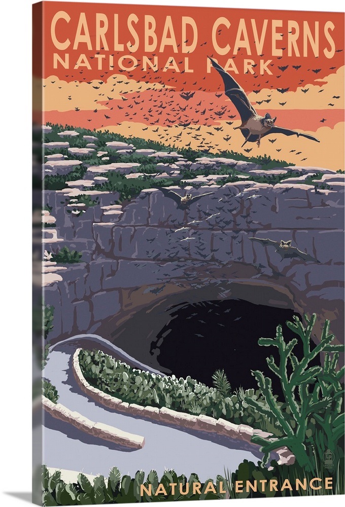 Carlsbad Caverns National Park, New Mexico - Natural Entrance: Retro ...