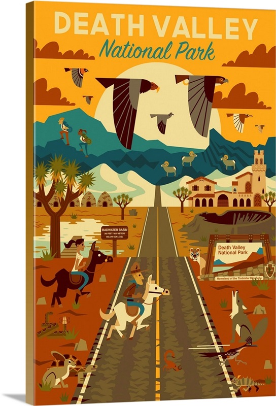 Death Valley National Park, Adventure: Graphic Travel Poster | Great ...
