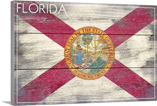 Florida State Flag, Barnwood Painting | Great Big Canvas