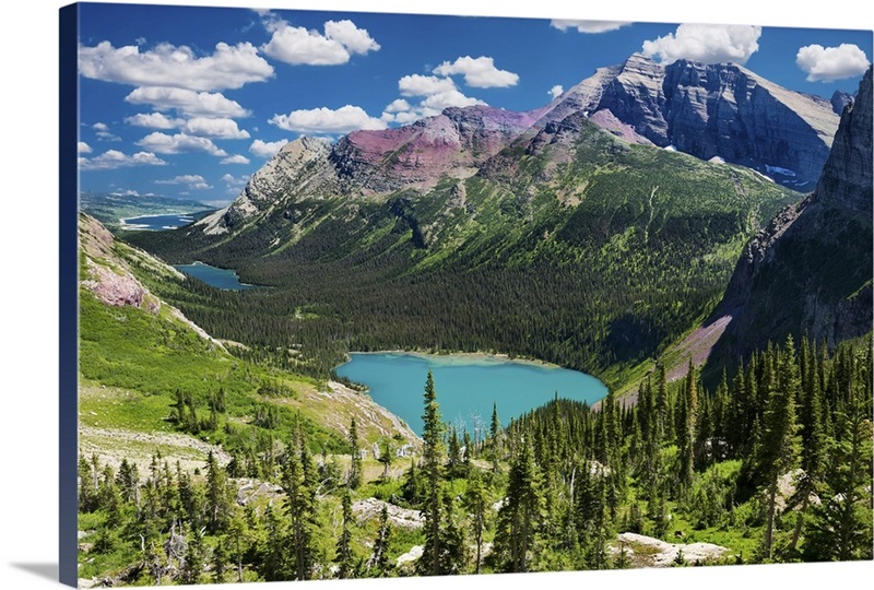Glacier National Park, Montana - Lakes On The Grinnell Glacier Trail ...