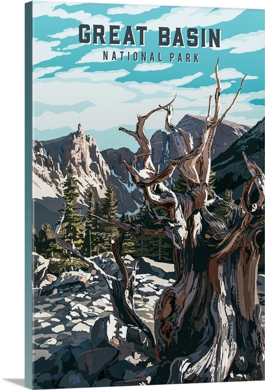 Great Basin National Park, Driftwood: Retro Travel Poster | Great Big ...