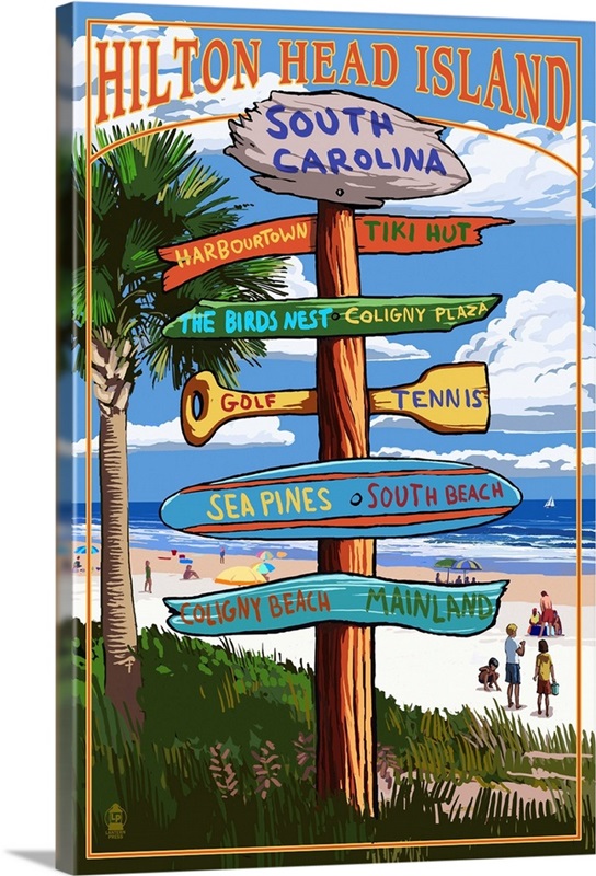 Hilton Head Island, South Carolina - Destination Signs: Retro Travel ...