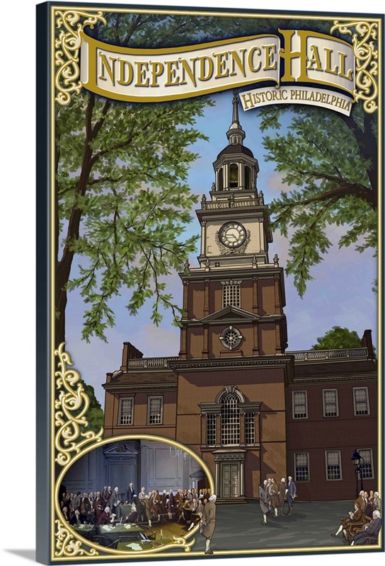 Independence Hall - Philadelphia, Pennsylvania: Retro Travel Poster ...