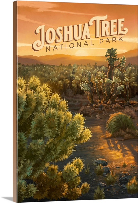 Joshua Tree National Park, Natural Landscape: Retro Travel Poster ...