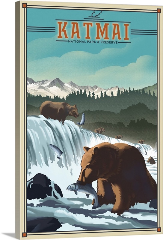 Katmai National Park & Preserve, Alaska - Lithograph | Great Big Canvas
