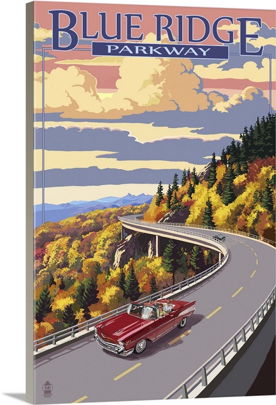 Linn Cove Viaduct - Blue Ridge Parkway: Retro Travel Poster | Great Big ...