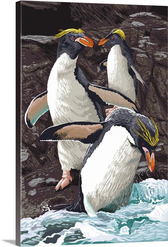 Macaroni Penguins | Great Big Canvas