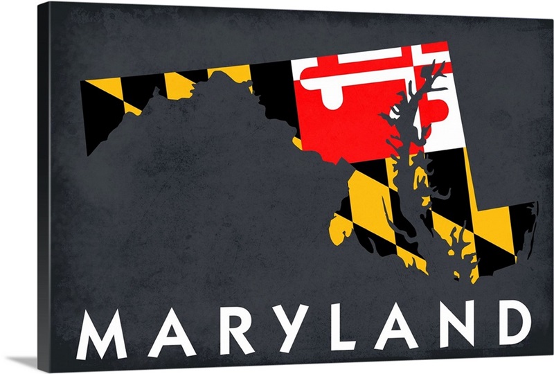Maryland, State Outline Flag | Great Big Canvas