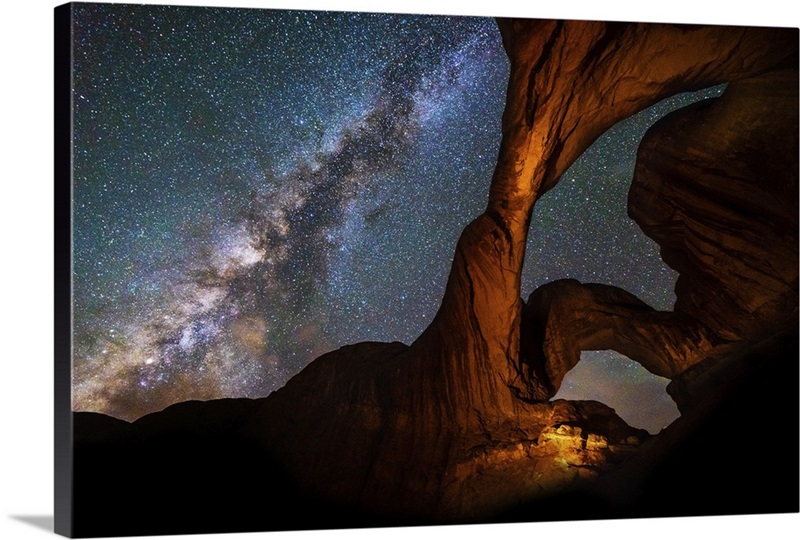 Milky Way & Double Arch, Arches National Park, Utah | Great Big Canvas