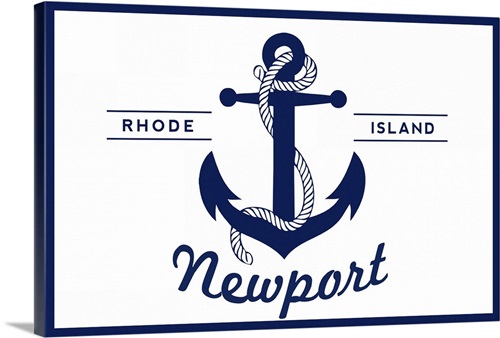 Newport, Rhode Island, Anchor Design (Horizontal) | Great Big Canvas